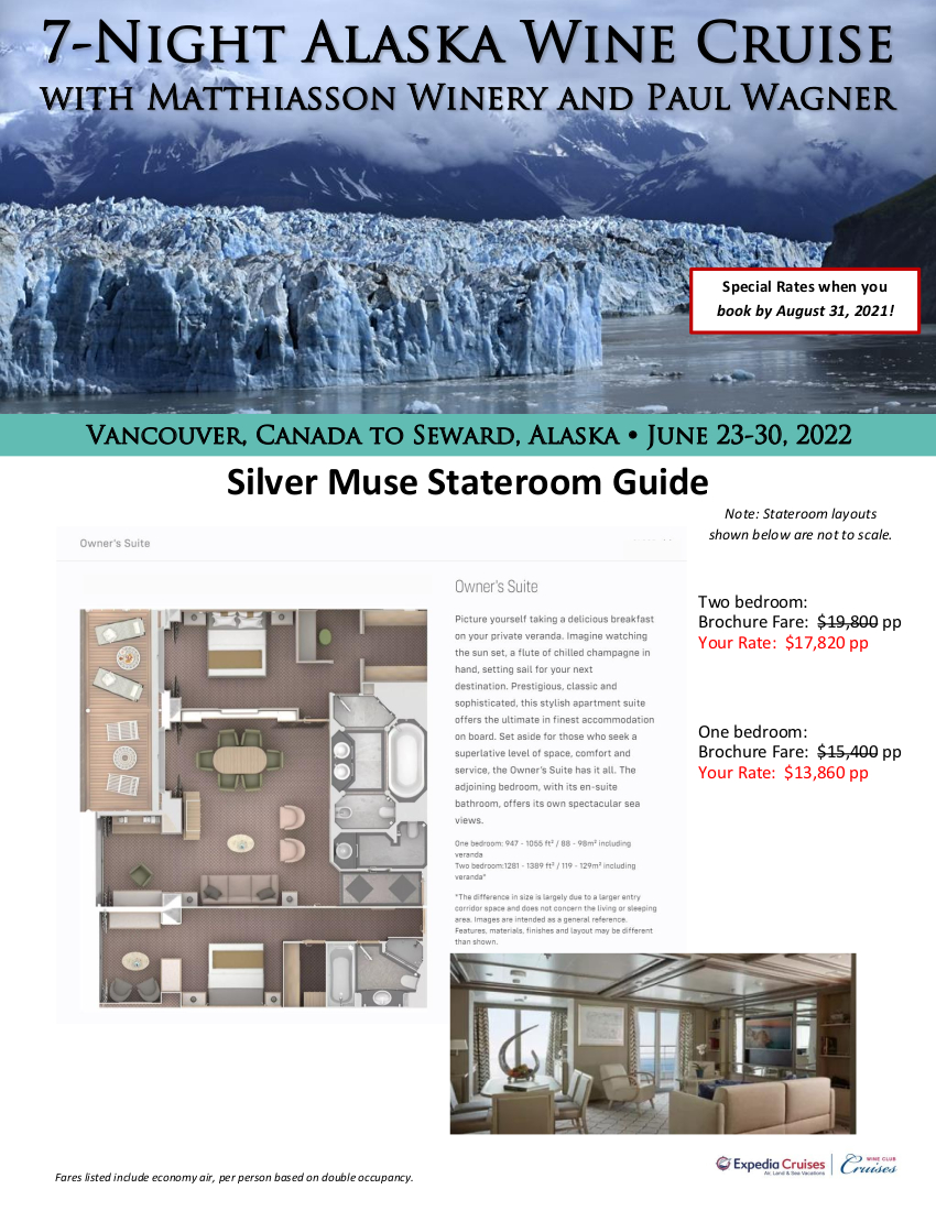 Stateroom Guide - Silversea Alaska 2022 1 - Expedia Wine Club Cruises Stateroom Guide - Silversea Alaska 2022 1 - Expedia Wine Club Cruises